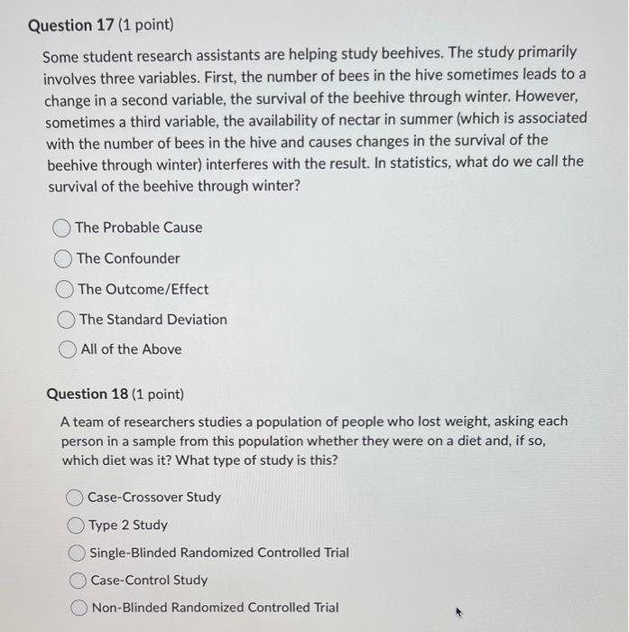 Solved Some student research assistants are helping study | Chegg.com
