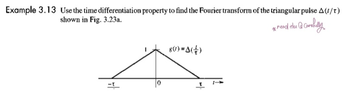 Solved Example 3.13 Use the time differentiation property to | Chegg.com