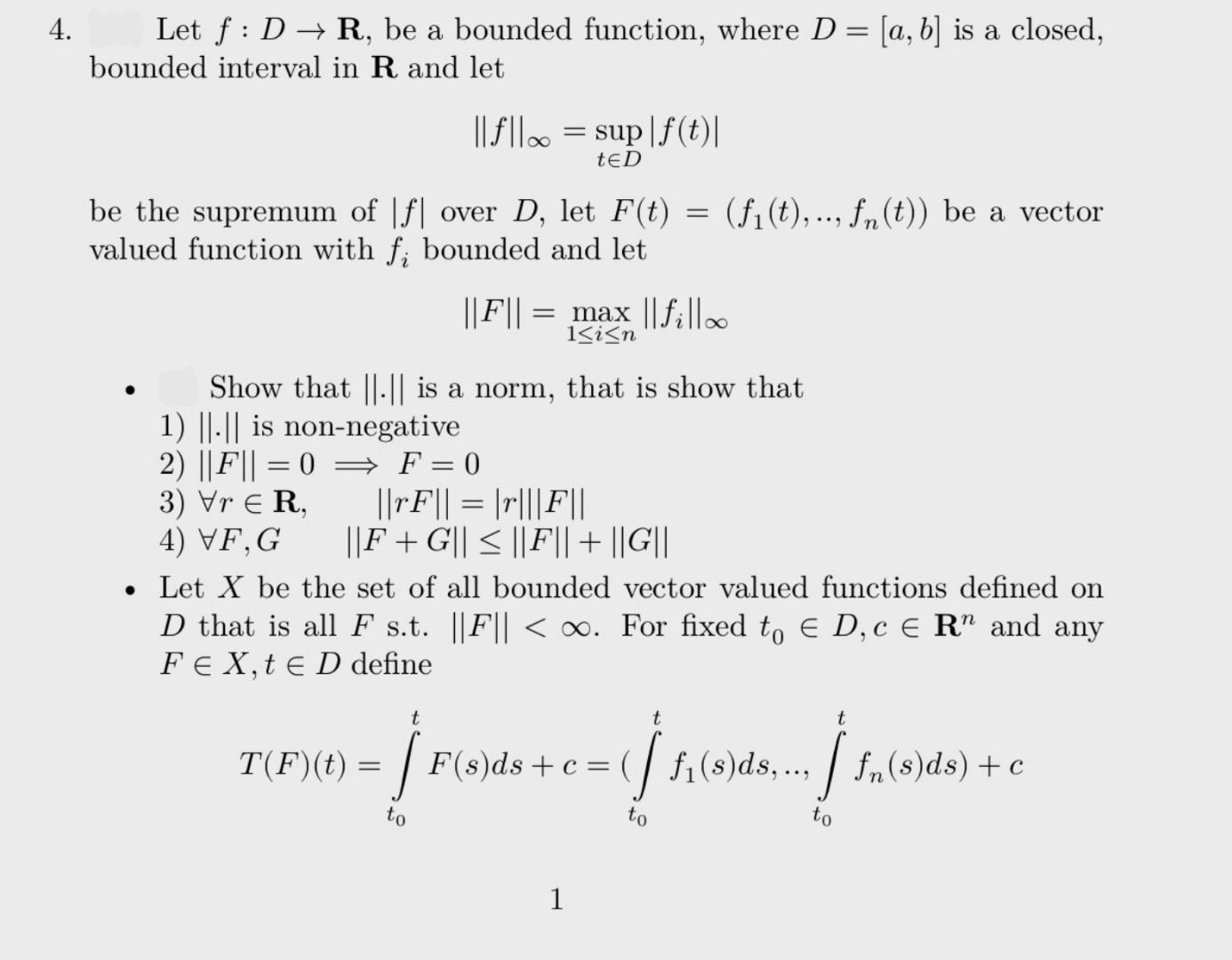 Solved Let f:D→R, be a bounded function, where D=[a,b] is a | Chegg.com