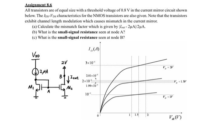 Solved Assignment 8.6 All transistors are of equal size with | Chegg.com