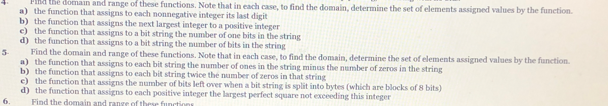 Solved a) ﻿the function the and range of these functions. | Chegg.com
