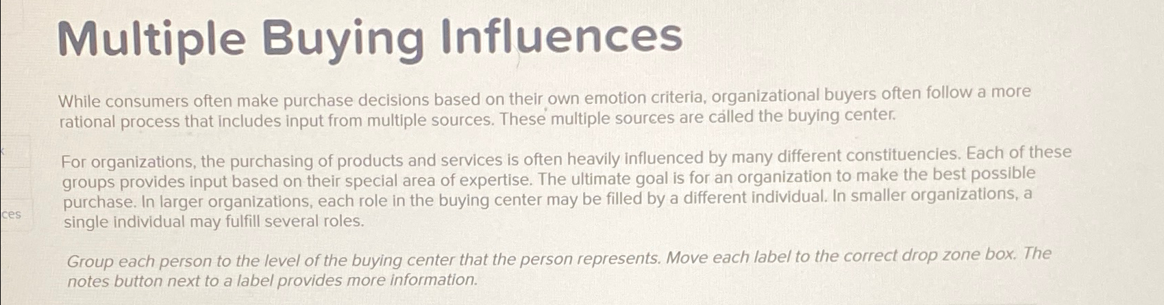 Solved Multiple Buying InfluencesWhile consumers often make | Chegg.com