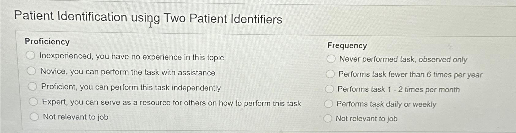 Solved Patient Identification using Two Patient | Chegg.com
