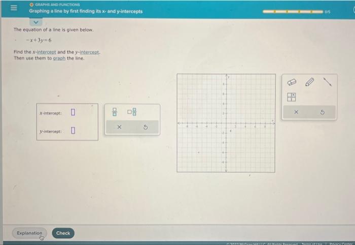 Solved The equation of a line is given below; −x+3y=6 Find | Chegg.com