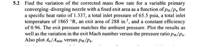 Solved 5.2 Find the variation of the corrected mass flow | Chegg.com