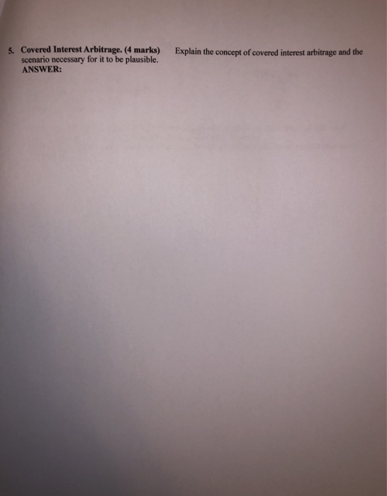 Solved 1. Locational Arbitrage. Explain the concept of | Chegg.com