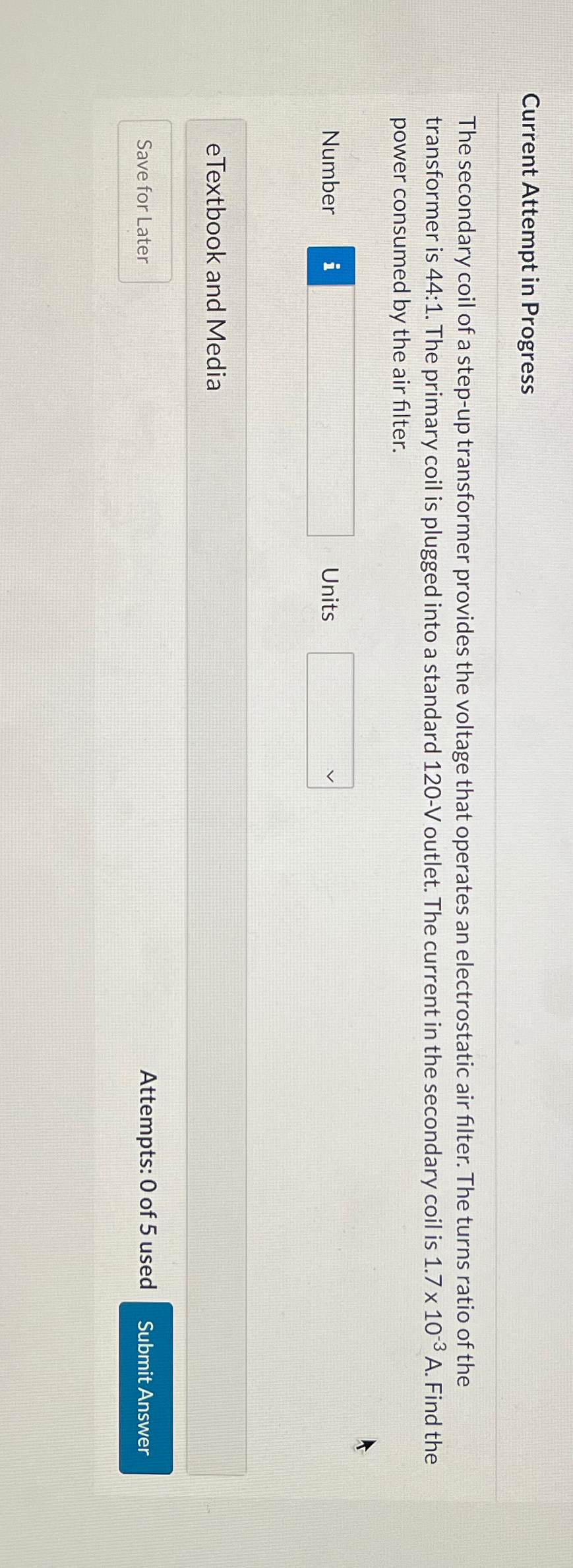 Solved Current Attempt in ProgressThe secondary coil of a | Chegg.com
