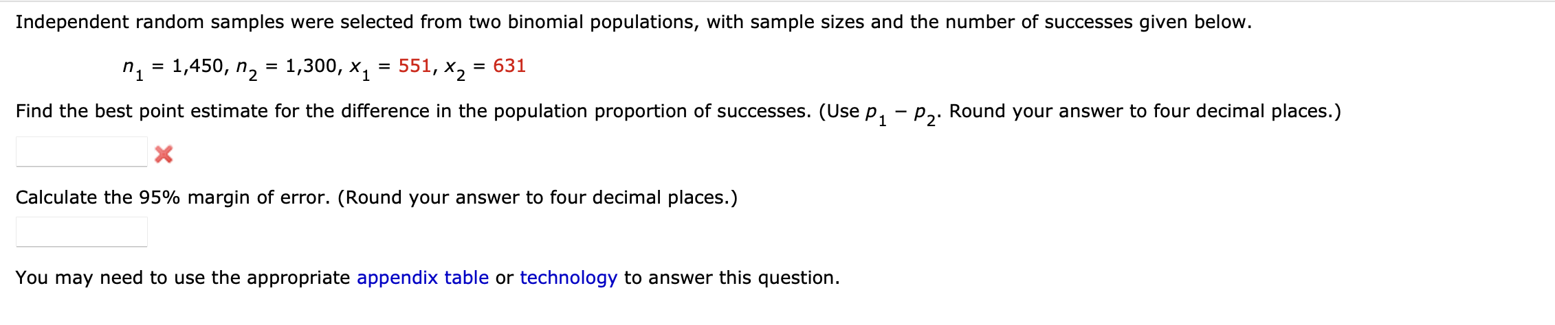 Solved Independent Random Samples Were Selected From Two