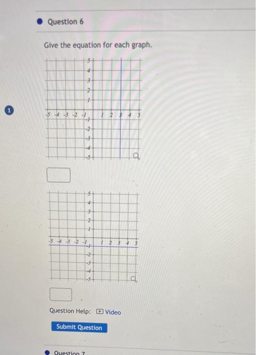 Solved Give the equation for each graph. Question Help: | Chegg.com