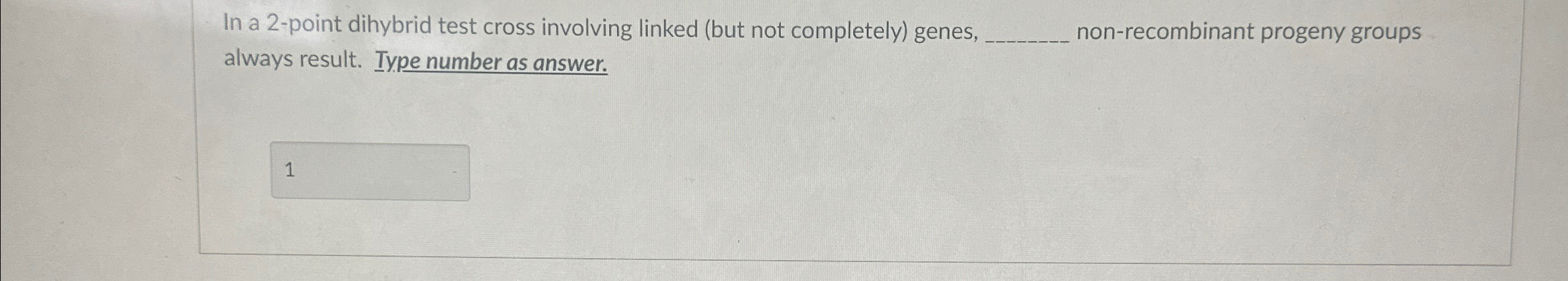 Solved In a 2-point dihybrid test cross involving linked | Chegg.com Solved In a 2-point dihybrid test cross involving linked | Chegg.com