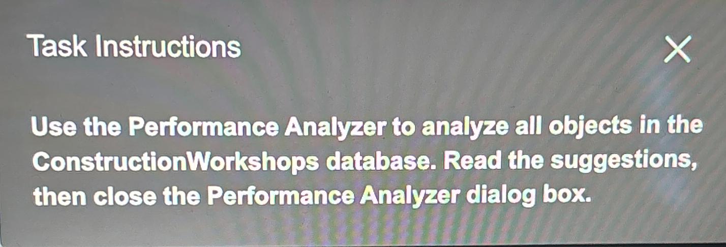 Solved Task InstructionsUse the Performance Analyzer to | Chegg.com