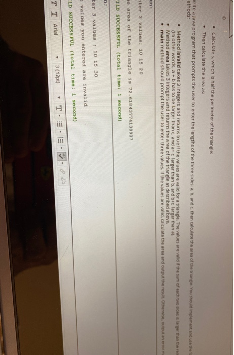 Solved • Calculate s, which is half the perimeter of the | Chegg.com