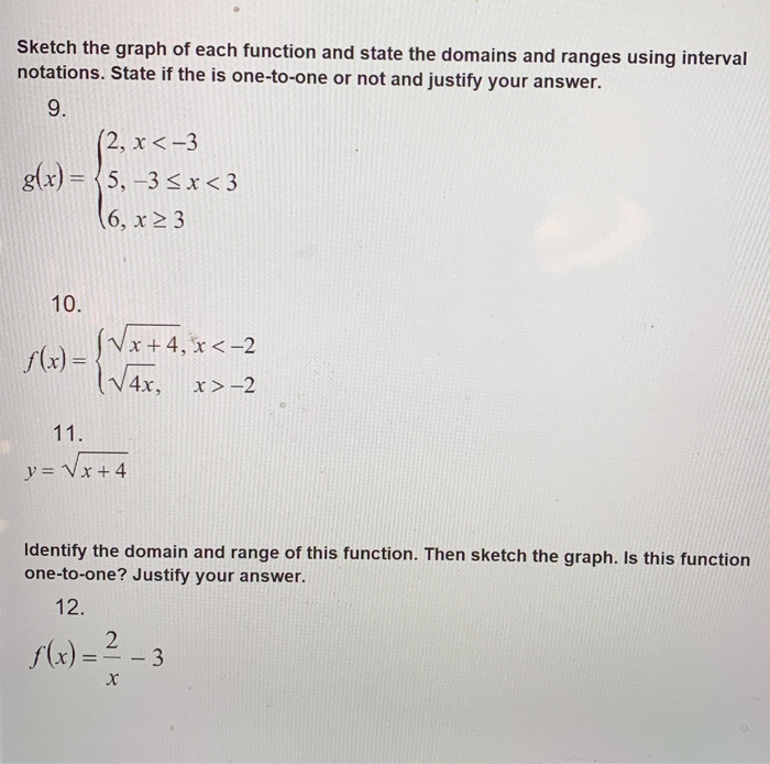 Solved Sketch the graph of each function and state the | Chegg.com
