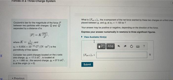 Solved Constants What is (Fnet 3)z. the x-component of the | Chegg.com