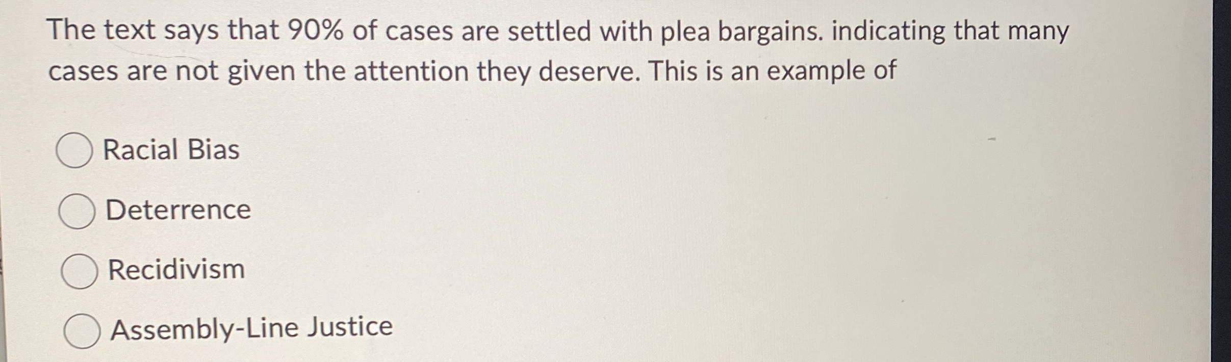 Solved The text says that 90% ﻿of cases are settled with | Chegg.com
