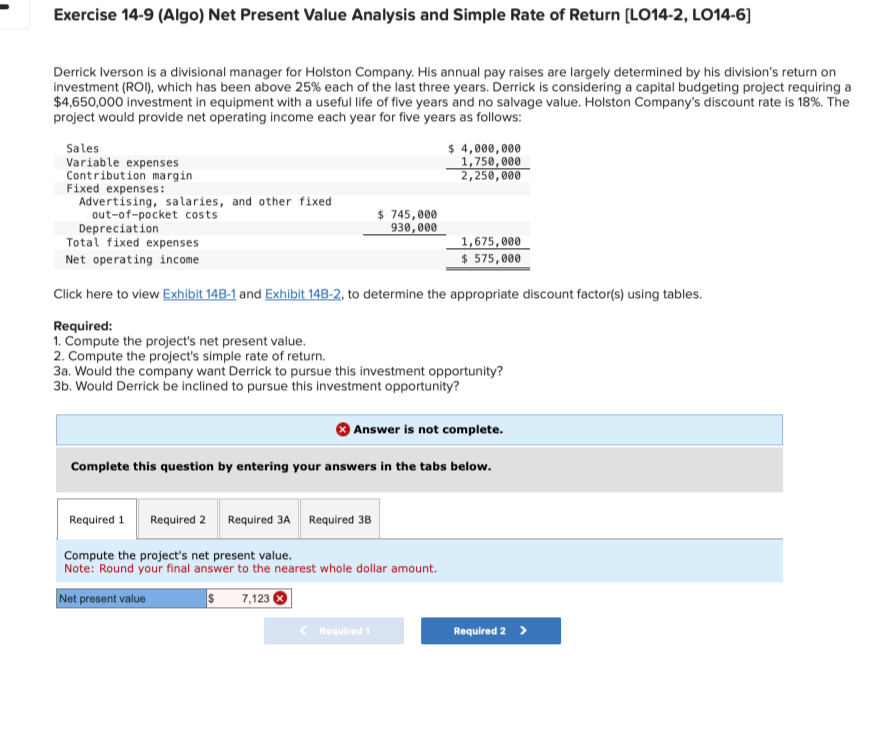 Solved Answers all questions listed.Exercise 14-9 (Algo) | Chegg.com