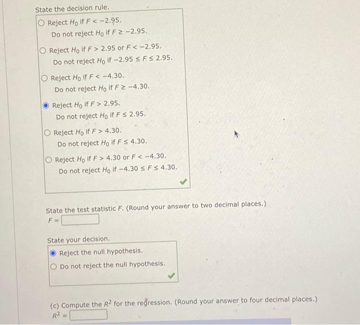 Solved Suppose a regression analysis provides the following | Chegg.com