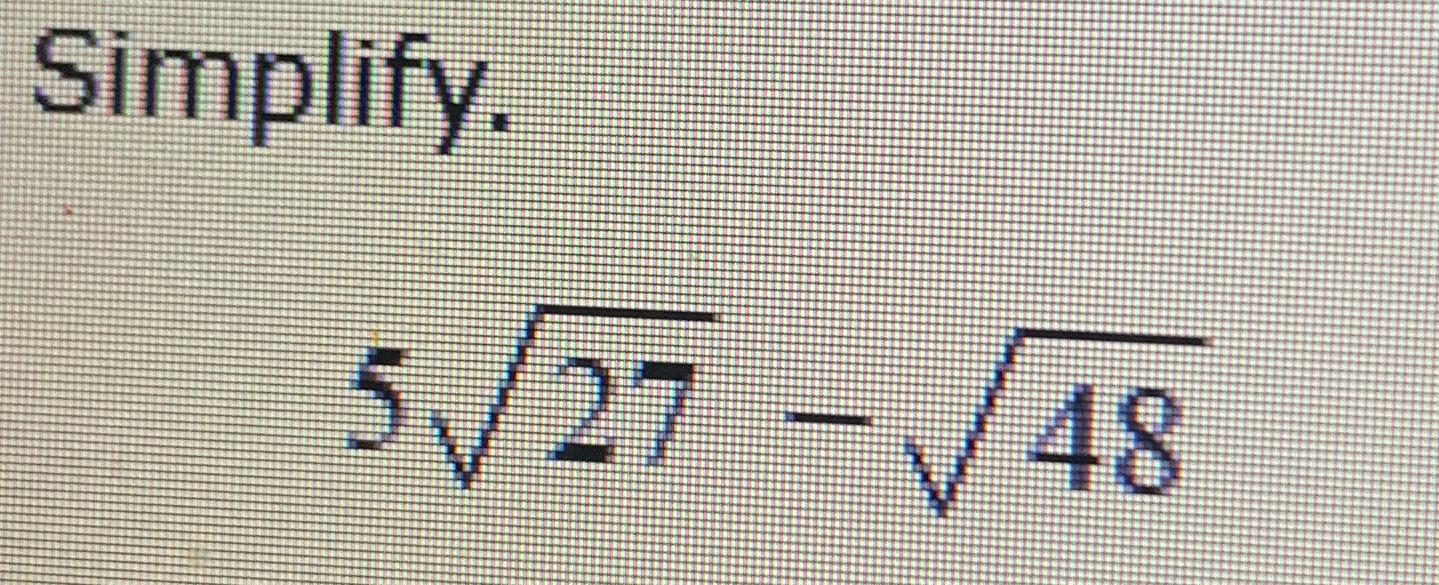 Solved Simplify.5272-482 | Chegg.com