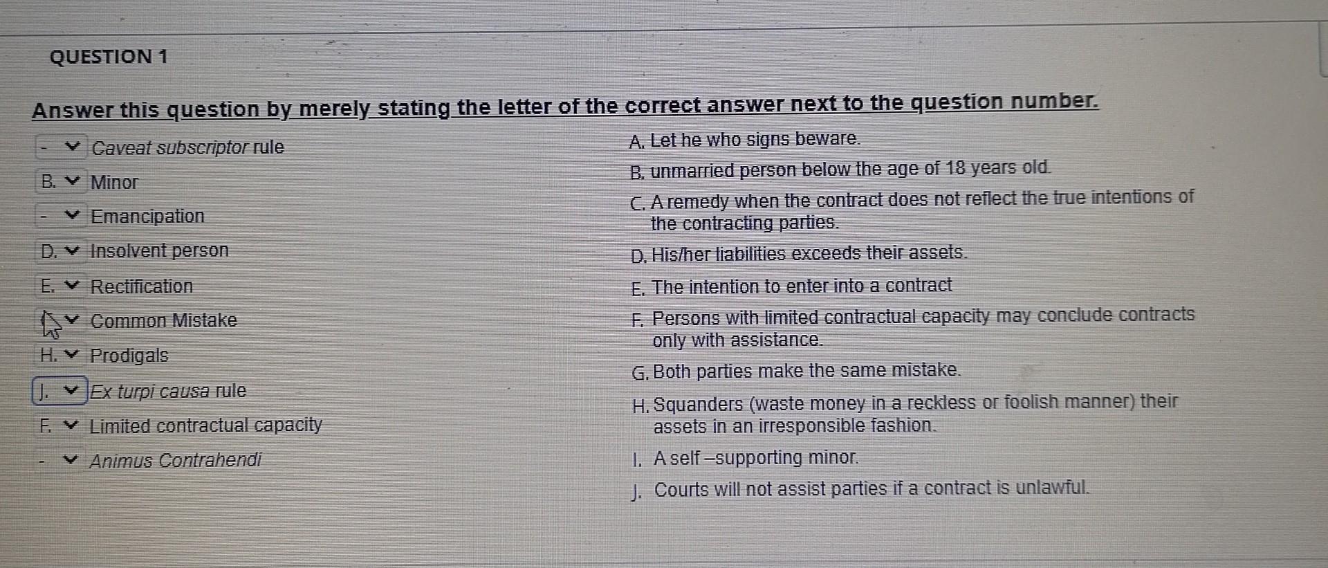 Solved QUESTION 1 Answer this question by merely stating the | Chegg.com
