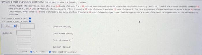 Solved A Formulate A Linear Programming Problem That Can 4297