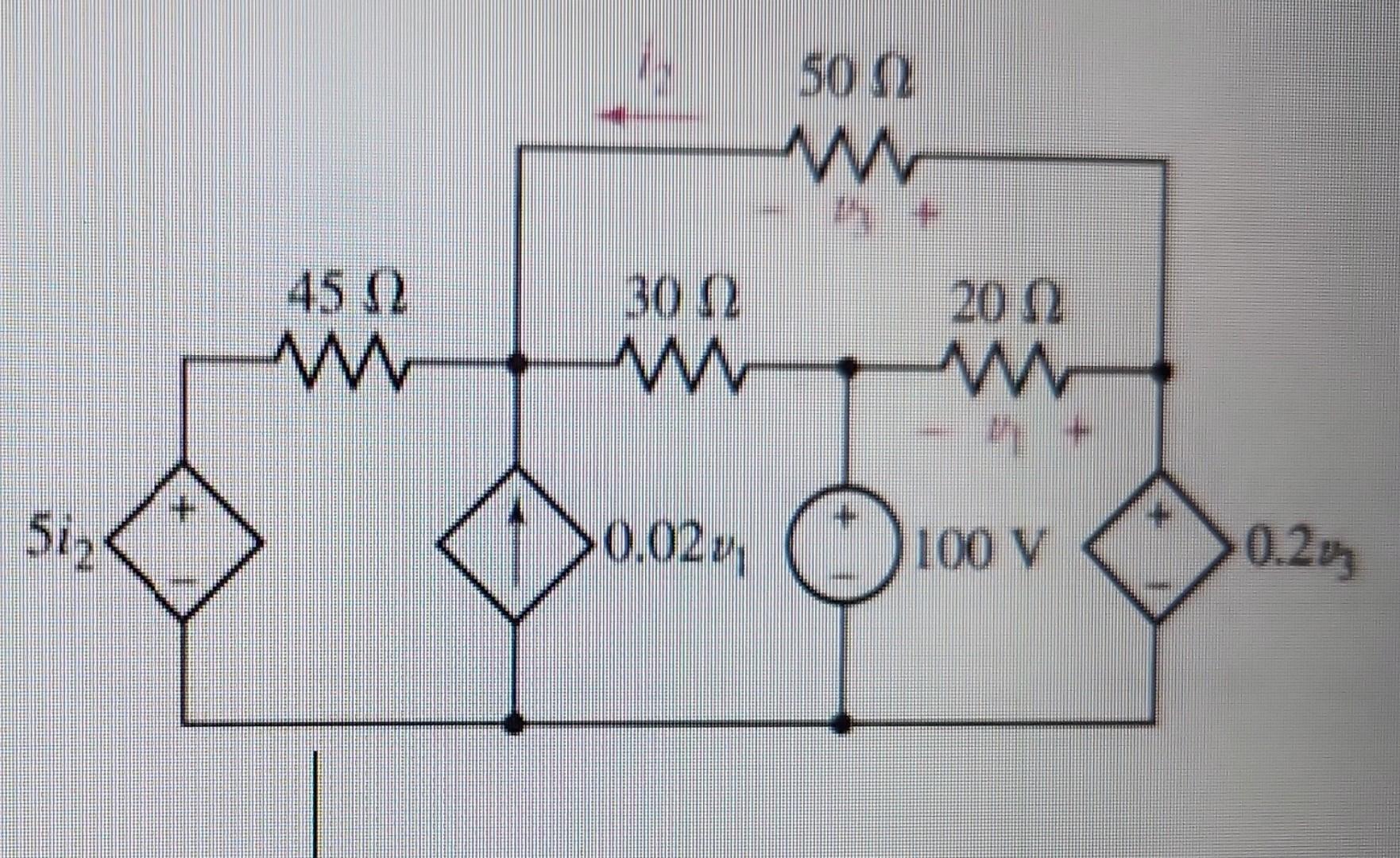 Solved use nodal analysis method to fine V1,V3,i2 show step | Chegg.com