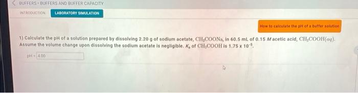 Solved BUFFERS - BUFFERS AND BUFFER CAPACITY INTRODUCTION | Chegg.com