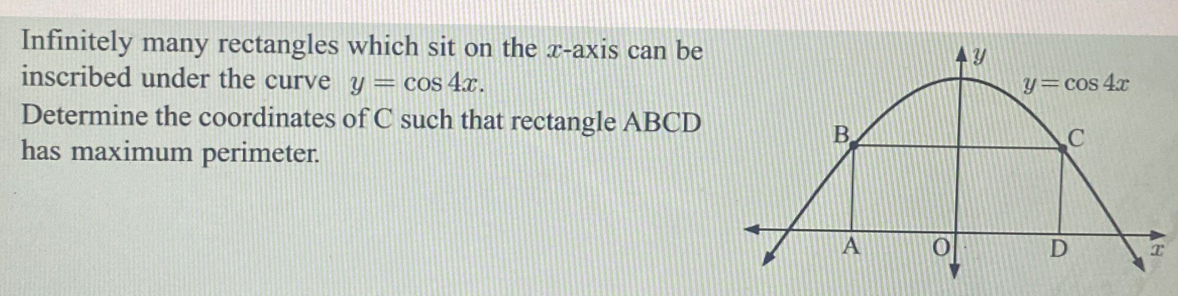 Solved Infinitely many rectangles which sit on the x-axis | Chegg.com