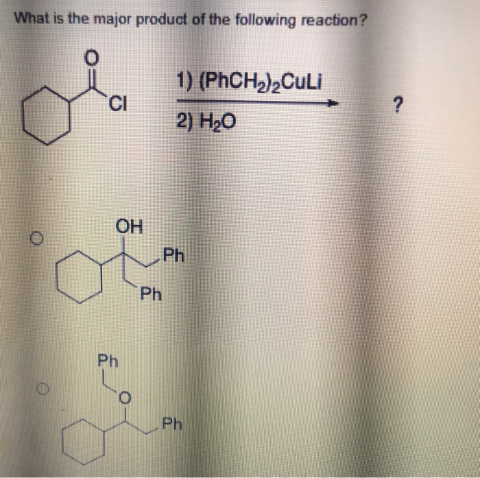 Solved What is the major product of the following reaction? | Chegg.com