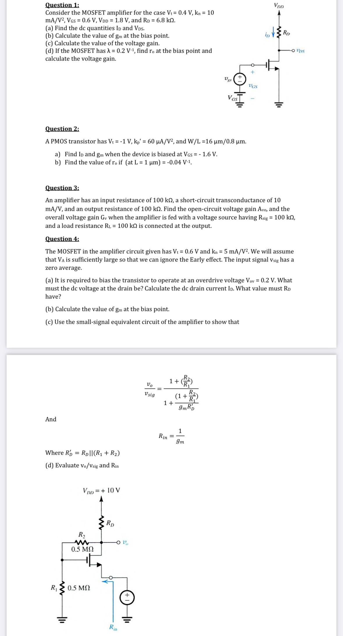 Solved Solve all 5 ﻿questions showing calculations i give | Chegg.com