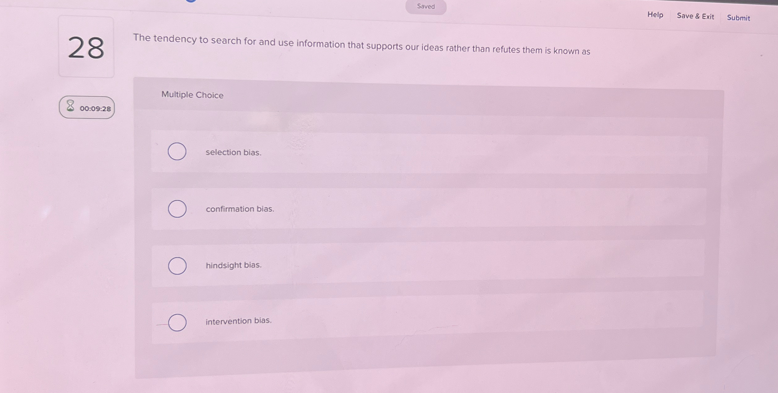 Solved Savedhelpsave And Exitsubmit28the Tendency To Search 