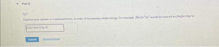 Te2 Express your antwer in condensed form, in order | Chegg.com