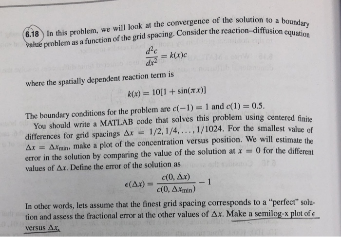 action-diffusion equation (6.18 In this problem, we | Chegg.com