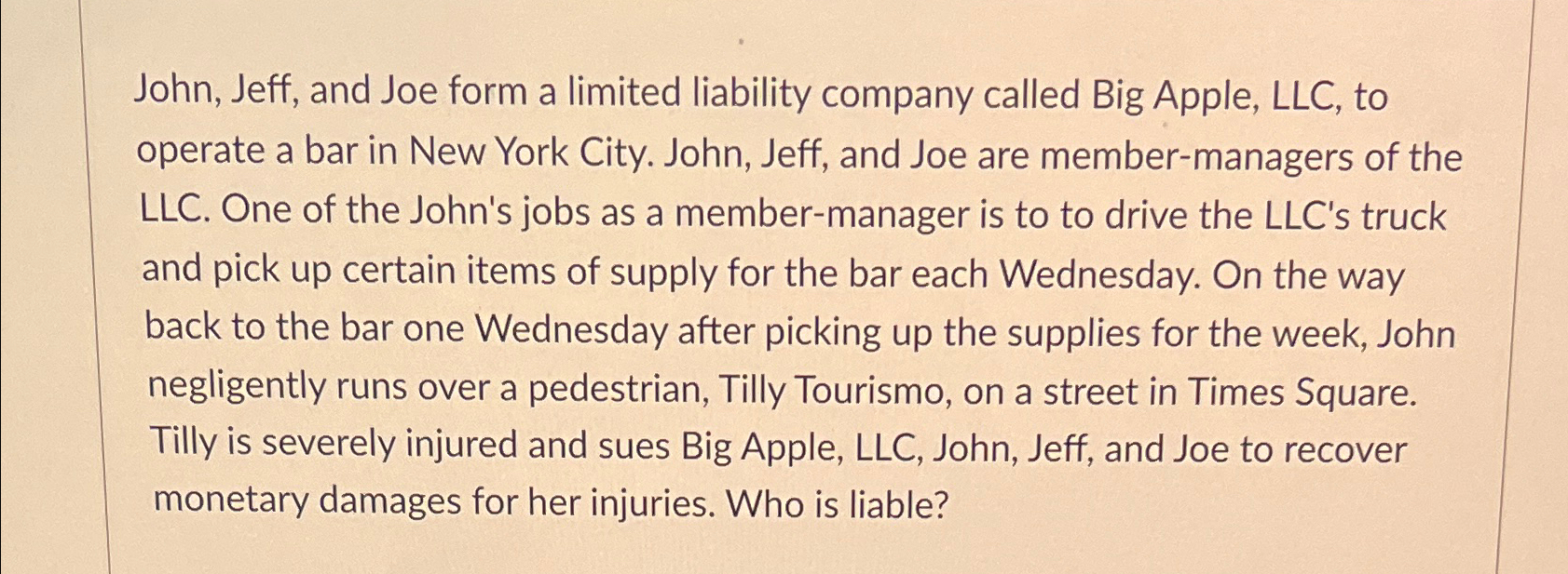 Solved John, Jeff, and Joe form a limited liability company | Chegg.com
