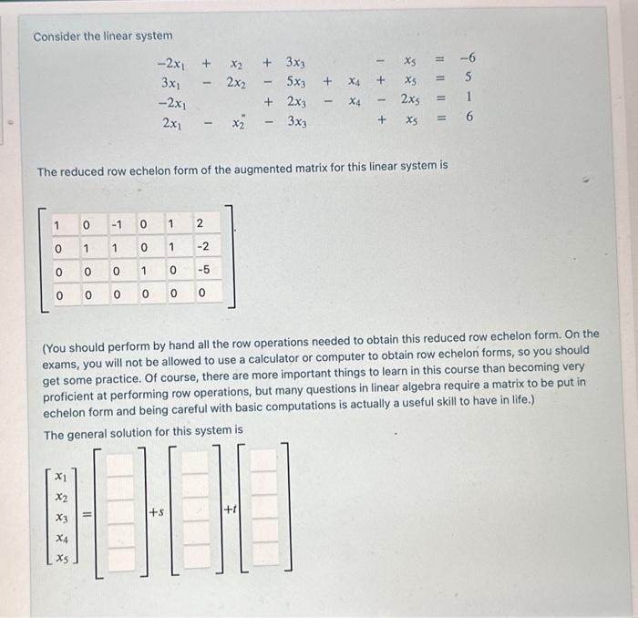 Solved Consider the linear system | Chegg.com