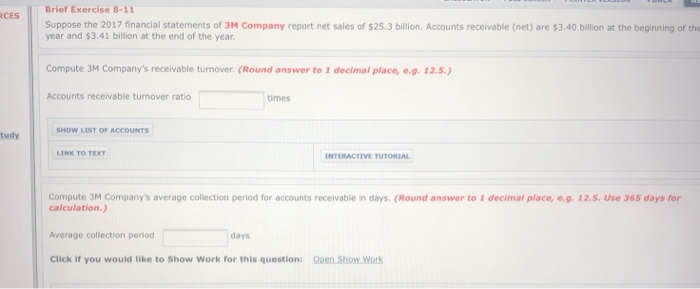 Solved RCES Brief Exercise 8-11 Suppose the 2017 financial | Chegg.com