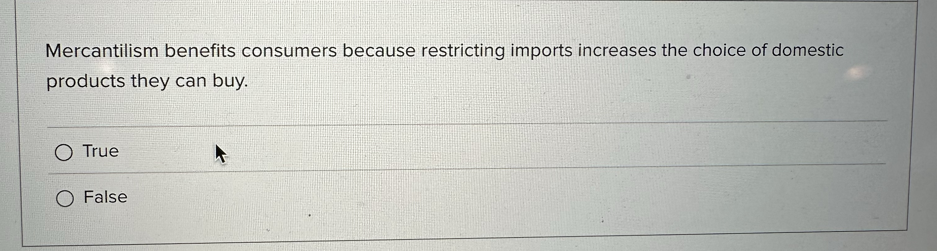 Solved Mercantilism benefits consumers because restricting | Chegg.com