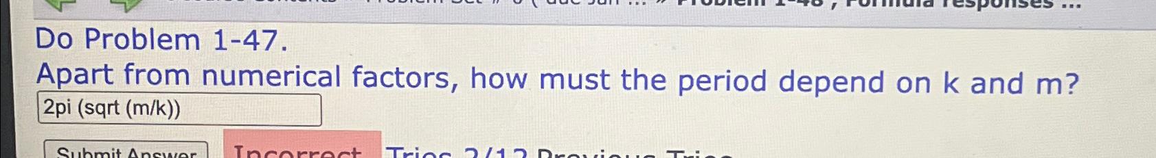 Solved Do Problem 1-47.Apart from numerical factors, how | Chegg.com