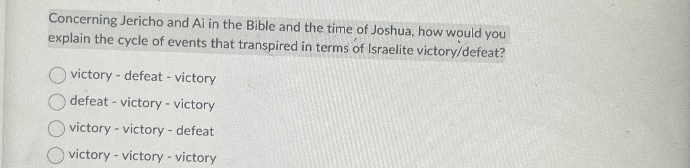 Solved Concerning Jericho and Ai ﻿in the Bible and the time | Chegg.com