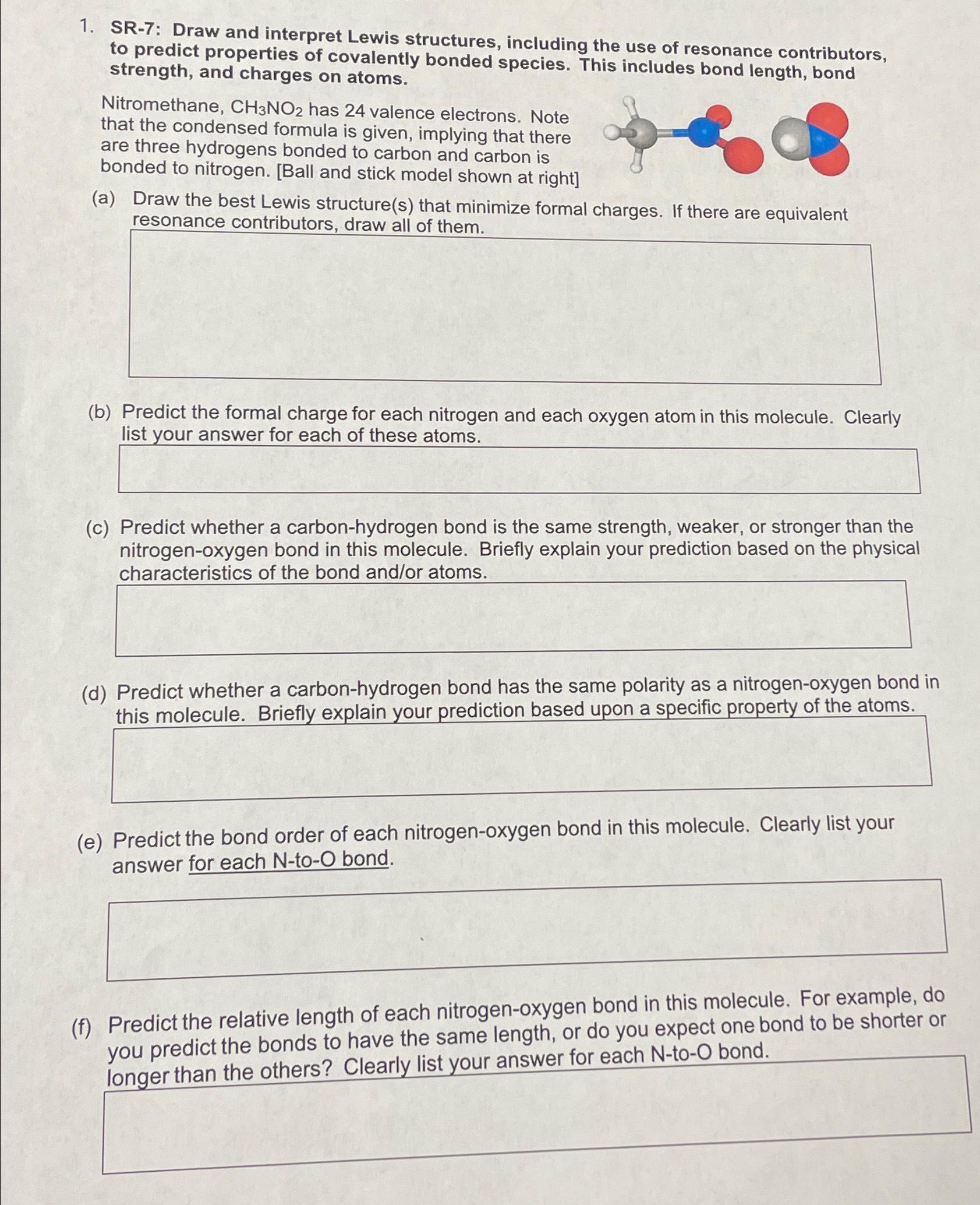 Solved SR-7: Draw and interpret Lewis structures, including | Chegg.com