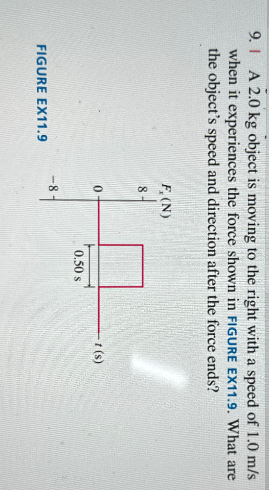 Solved I A 2 0kg ﻿object Is Moving To The Right With A Speed