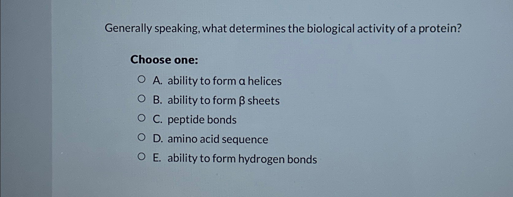 Solved Generally speaking, what determines the biological | Chegg.com