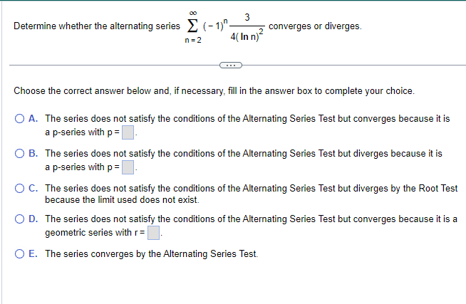 Solved Determine whether the alternating series | Chegg.com