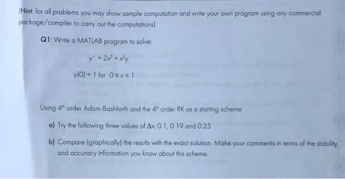 Solved (Hint. for all problems you may show sample | Chegg.com