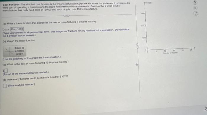 Solved Cost Function The Simplest Cost Function Is The
