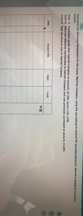 Solved Journalize the following transactions for the buyer, | Chegg.com