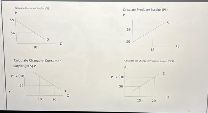 Solved Calculate Consumer Surplus (Cs) P Calculate Producer | Chegg.com Solved Calculate Consumer Surplus (Cs) P Calculate Producer | Chegg.com