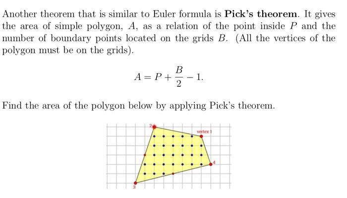 Solved Another theorem that is similar to Euler formula is | Chegg.com