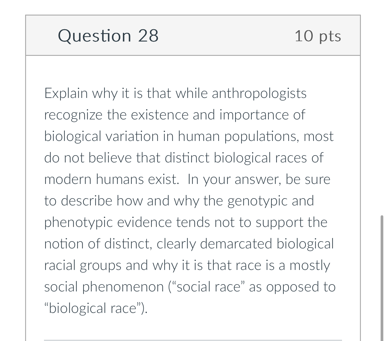 Solved Question 28 10 ﻿pts Explain why it is that while | Chegg.com