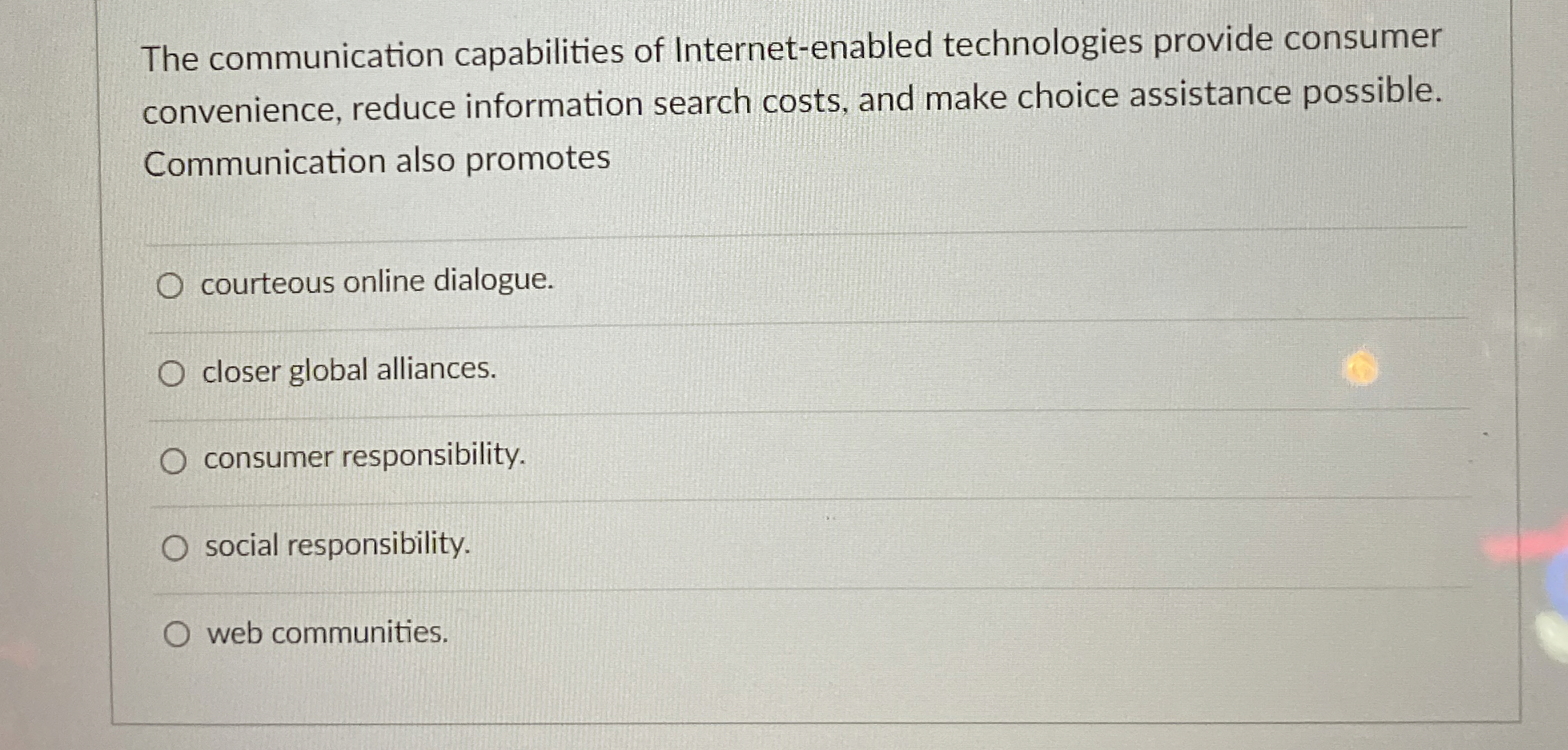 Solved The communication capabilities of Internet-enabled | Chegg.com
