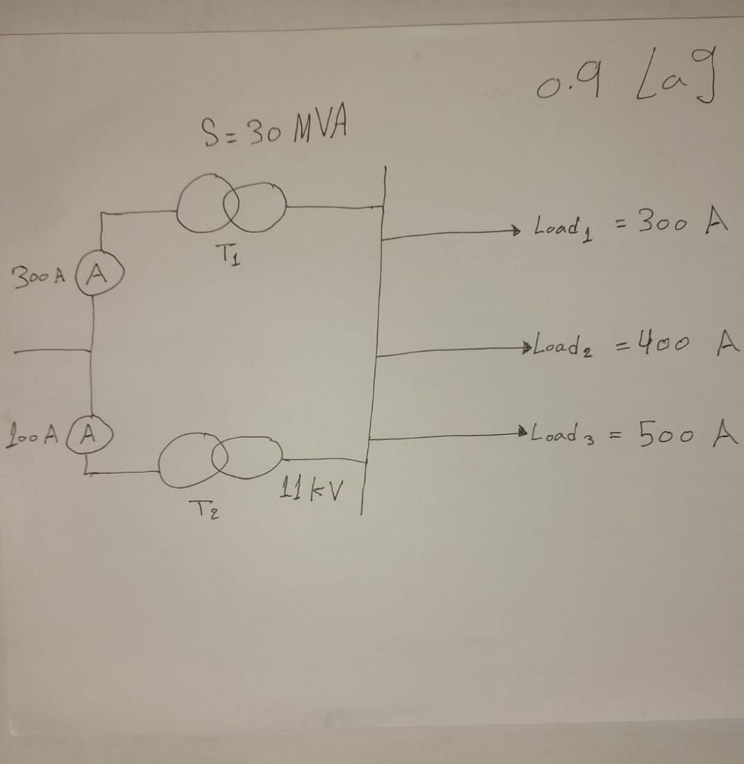 Solved Two three phase transformers operating in parallel to | Chegg.com